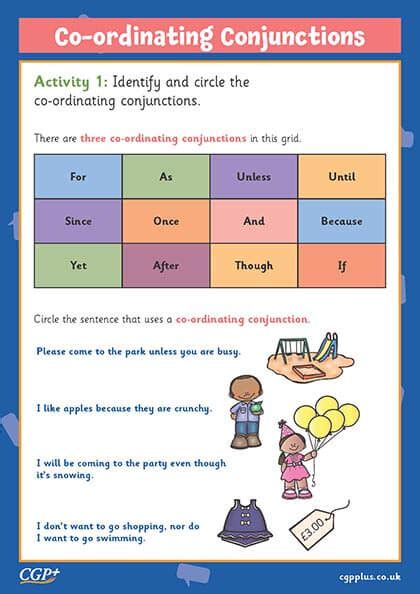 Coordinating Conjunctions Worksheet With Answers Conjunctions