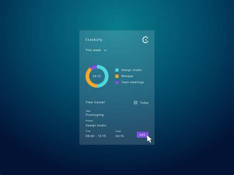 Clockify Interface By Maria Klimek For Reanmo On Dribbble