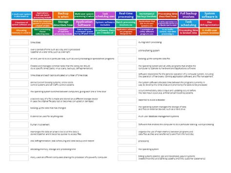 Software 1 Ccea Gcse Digital Technology Match Up