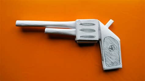 Пистолет из бумаги как сделать пистолет оригами поделки из бумаги своими руками оружие из бумаги