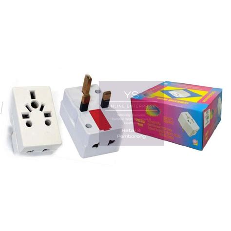 Original Mk Cyber Star Uk 3 Way Multi 3way Adaptor 13a Plug Socket 3