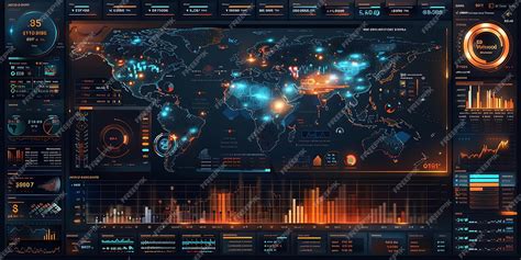 Global Data Visualization Dashboard Displaying Various Metrics