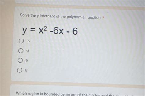 Solve The Y Intercept Of The Polynomial Studyx