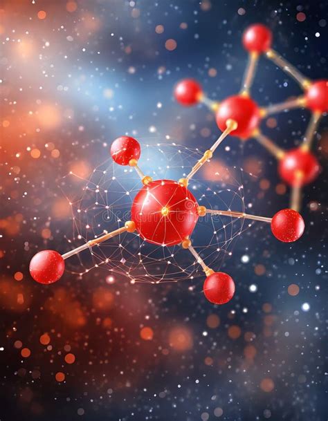 Molecule Atoms Structures Universe Background Stock Illustration