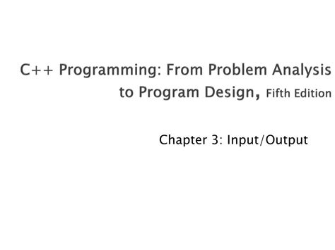 Ppt C Programming From Problem Analysis To Program Design Fifth Edition Powerpoint