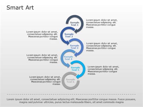 SmartArt Process Step Down Steps PowerPoint Template