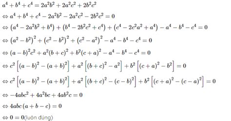 Cho Tam Giác Abc Có Các Cạnh Thoả Mãn A⁴ B⁴ C⁴ Bài Tập Toán Học