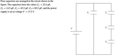 Solved Four Capacitors Are Arranged In The Circuit Shown In