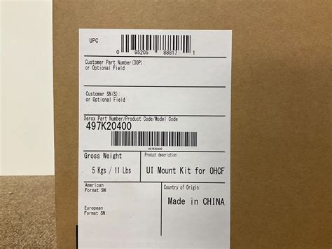 Xerox Ohcf User Interface Mount Kit 497k20400 ️ ️ New Ebay