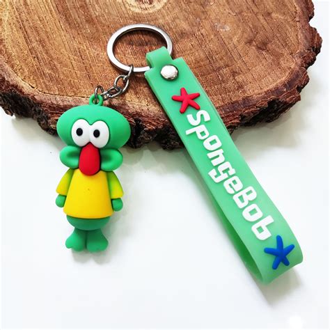 قیمت و خرید جاکلیدی مدل سیلیکونی طرح باب اسفنجی و دوستان مجموعه 6 عددی