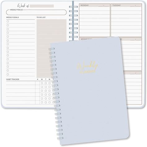 Biroyal Weekly Planner Undated Daily Planner Habit Tracker Journal