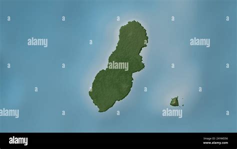 Itbayat Island In The South China Sea On A Colored Elevation Map Stock