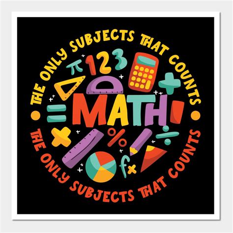 Math The Only Subject That Counts Wall Art Print