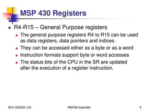 Ppt Msp430 Assembly Powerpoint Presentation Free Download Id6217669