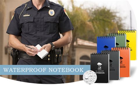 Coidea 6 Pack Waterproof Notebook 3 X 5 Pocket Notepad Top Spiral Weatherproof