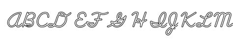 ABCD Cursive Outlined Font Script Decorative What Font Is