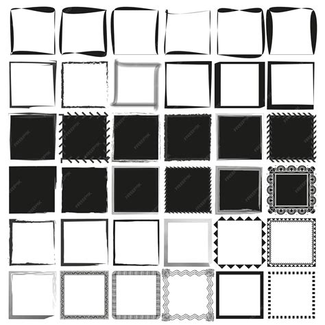 Premium Vector Assorted Frame Set Various Borders Artistic Frames Collection Vector