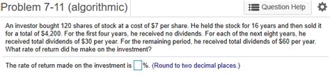solved problem 7 11 algorithmic question help o an