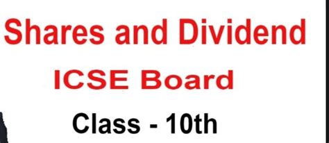 Shares And Dividend Rs Aggarwal Goyal Prakashan Icse Icsehelp