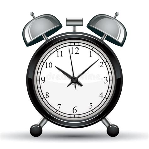 Icono Del Reloj De La Cabecera En Estilo Monocromático Aislado En El Fondo Blanco Ejemplo Del ...