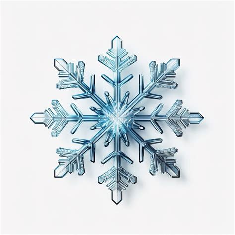 Premium Ai Image Snowflake Isolated On White Background Generative Ai