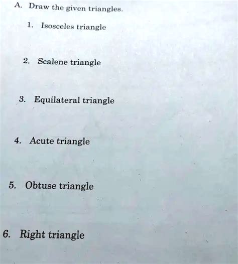 draw the given triangles isosceles triangle scalene triangle