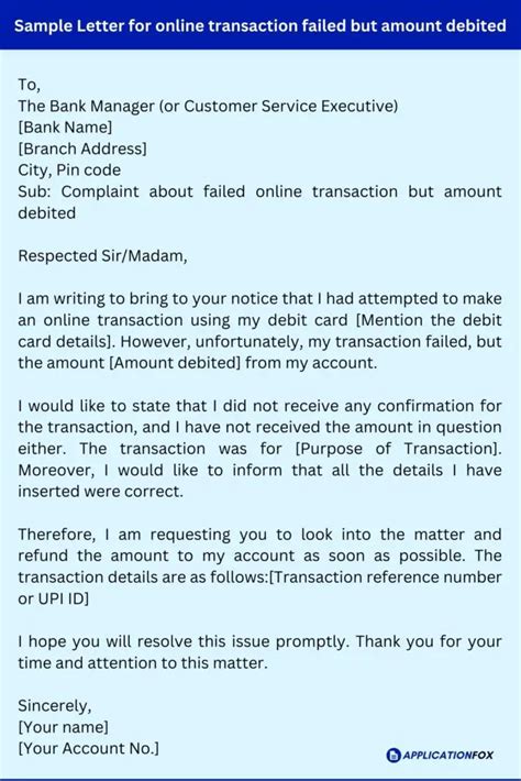 8 Application To The Bank Manager For Refund Of Money