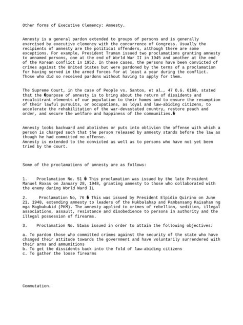 Non Inst 6 Amnesty Commutation Reprieve Gcta Pdf