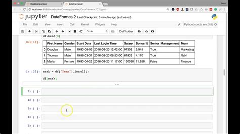 6 Dataframes Ii The Isnull And Notnull Methods Youtube