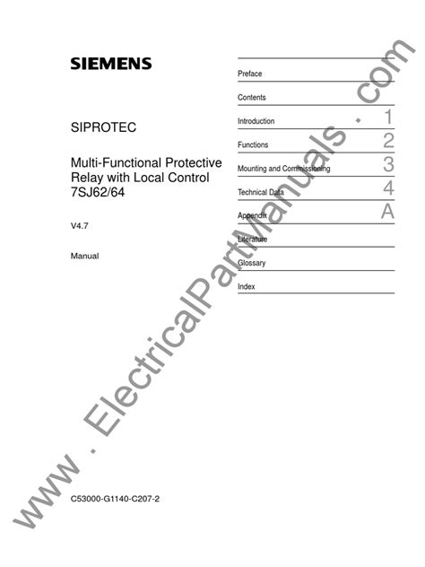 Siprotec 7sj62 Pdf Download Free Pdf Parameter Computer Programming Electromagnetic