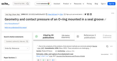 geometry and contact pressure of an o ring mounted in a seal groove