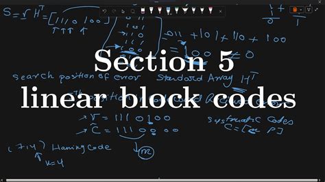 Section 5 Linear Block Codes Youtube