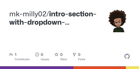 Github Mk Milly02intro Section With Dropdown Navigation