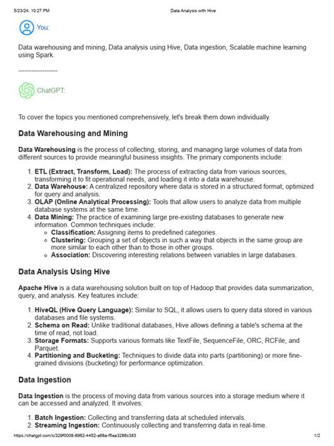 Data Analysis With Hive Pdf Data Warehouse Apache Spark