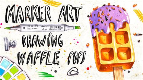 copic marker drawings copic markers art drawings waffle pops beauty