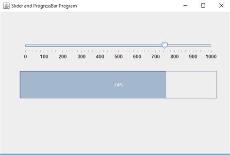 11 The Swing Demonstration Program On Progressbar And Slider