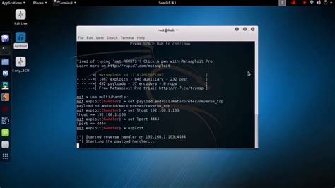 android meterpreter payload youtube