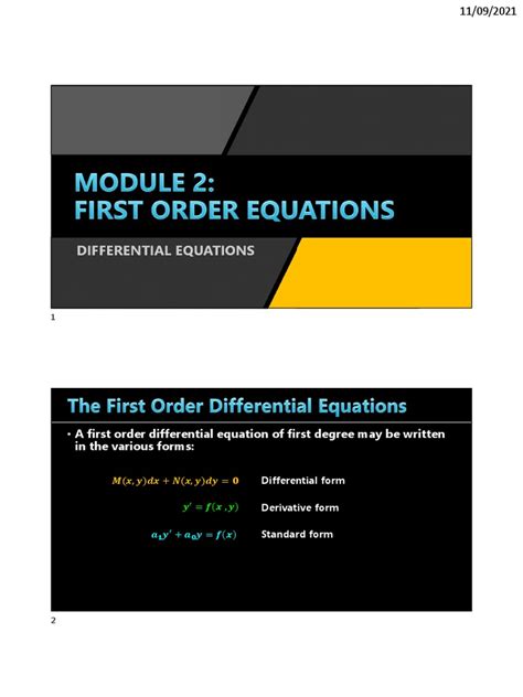 module 2 1 lecture video notes pdf equations differential equations