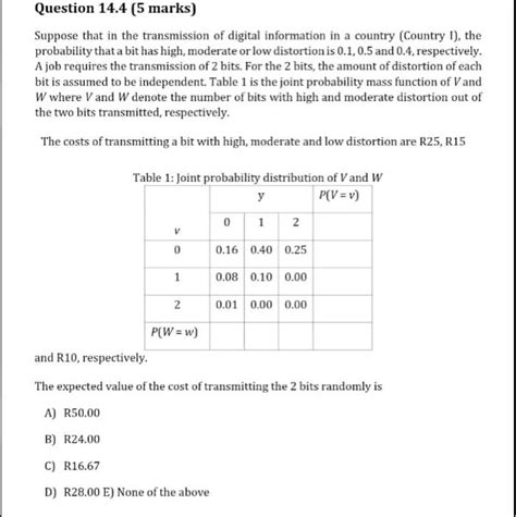 solved question 14 4 [5 marks suppose that in the