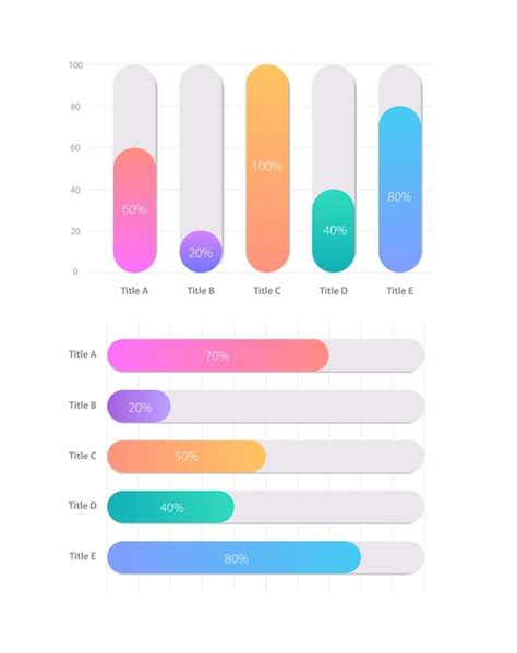 Premium Vector Statistic Infographic Chart Design Template Set