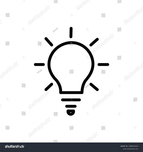 idea vector thin line icon vector stock vector royalty free