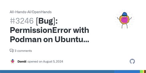 Bug Permissionerror With Podman On Ubuntu 2204 Docker Container