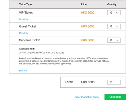 Ticketing Interface By Brian Huang On Dribbble