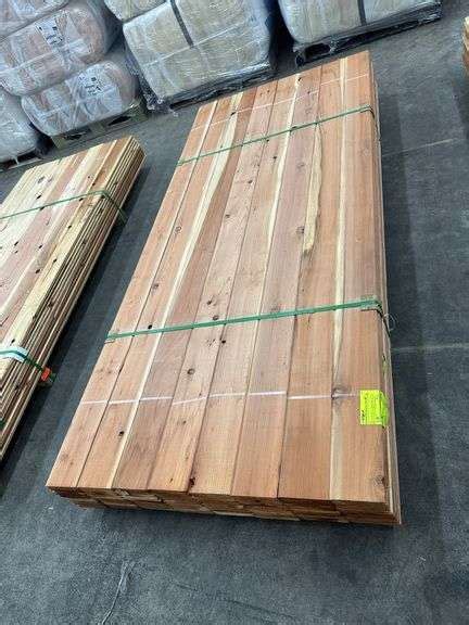 Redwood Tandg Paneling 1x6x8 Lambrecht Auction Inc
