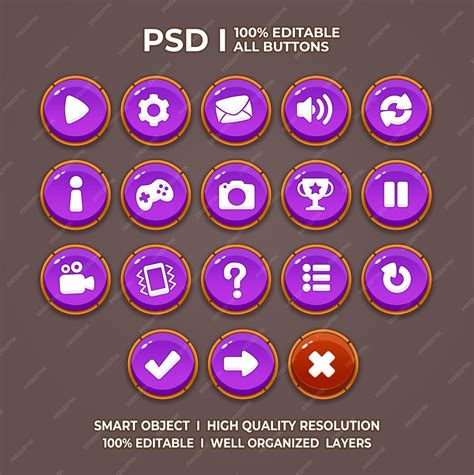 Premium Psd Set Of Game Ui Game Ui Set Game Ui Button Game Button Game Ui Psd Game Ui Template