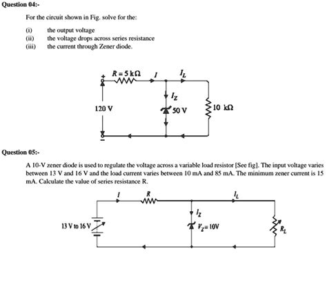 Question 04 For The Circuit Shown In Fig Solve For The I The