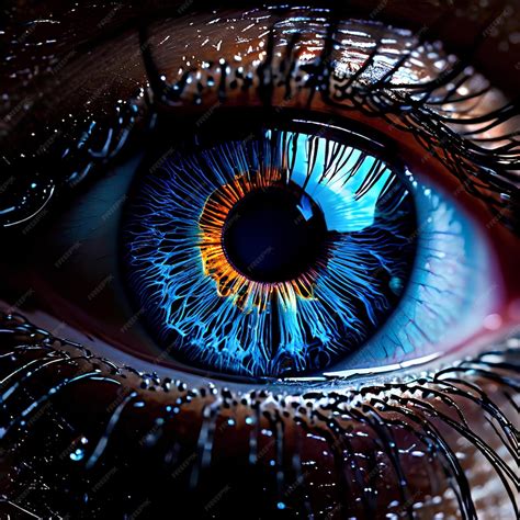 Macro Photography Of An Eye Iris Sharp Focus On The Intricate Patterns
