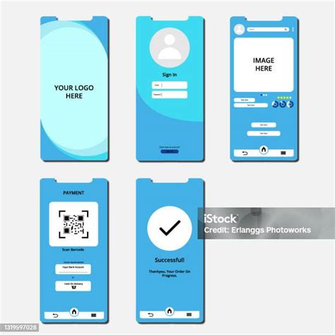 Desain Template Ui Android Ilustrasi Stok Unduh Gambar Sekarang