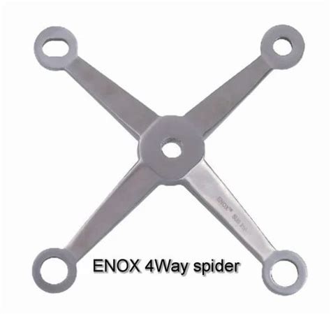 stainless steel polished enox 4way spider fitting for glass fittings