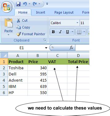 Microsoft Excel 2007 Excel Formulas